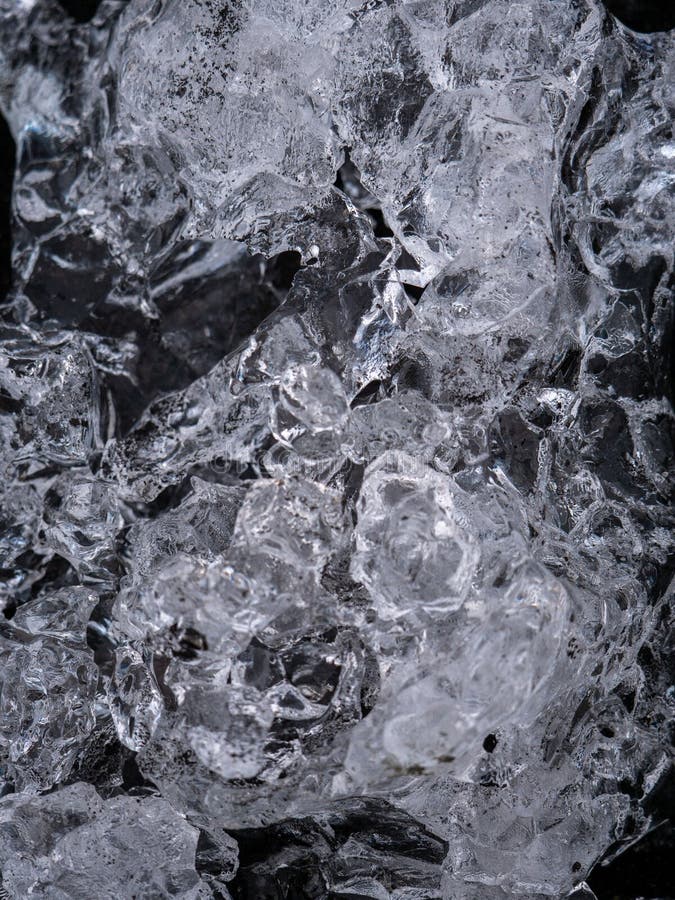 Closeup View of Ice Chunks on the Ground Stock Photo - Image of ...