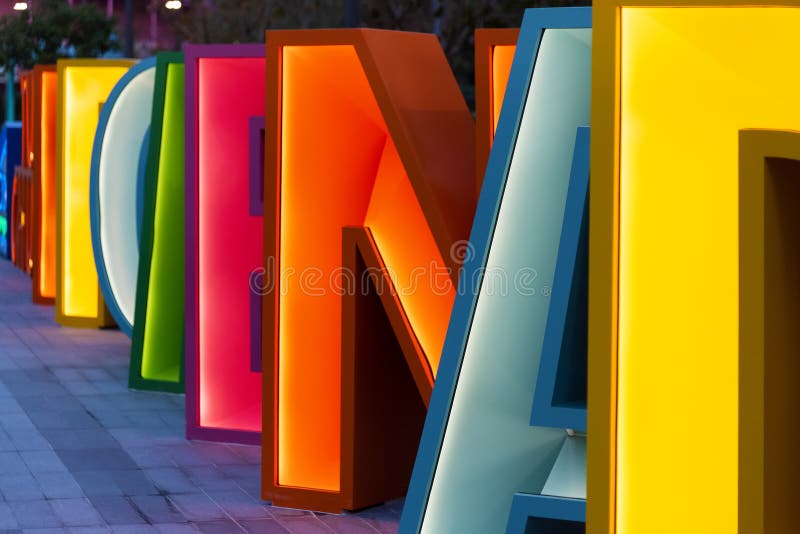 Closeup View of Illuminated Font Stock Illustration - Illustration of ...