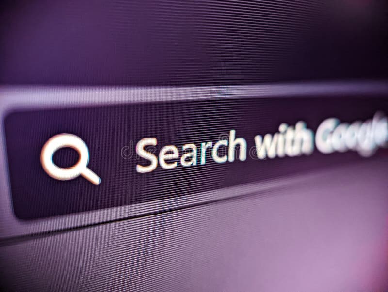 Closeup View of an Internet Web Browser Search Box Displayed on a ...