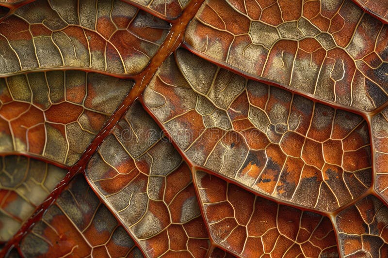 Closeup View of Intricate Leaf Layers Showcasing Unique Patterns and ...