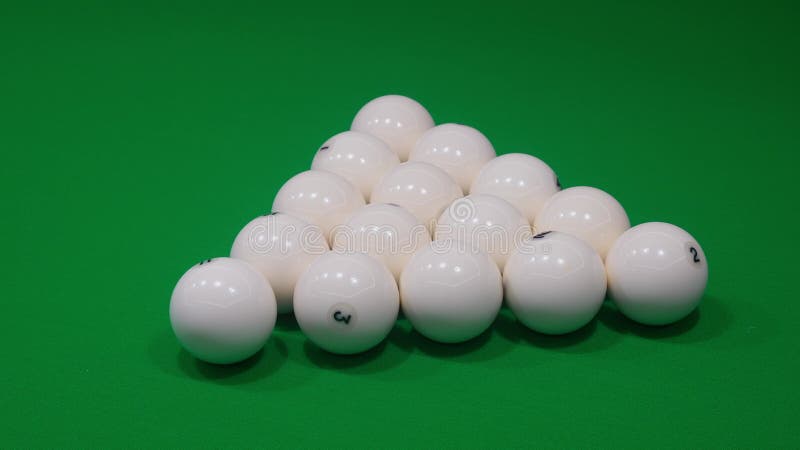 The Organized Setup of Snooker Balls Displayed Beautifully on the ...