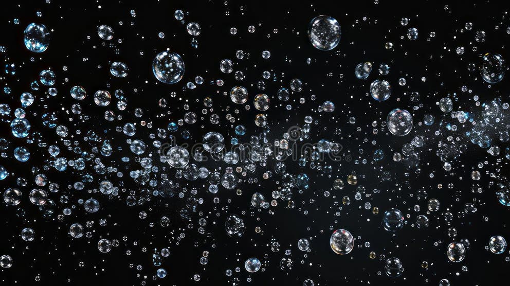 CloseUp View of an Iridescent Bubble Surface Displaying Intricate ...