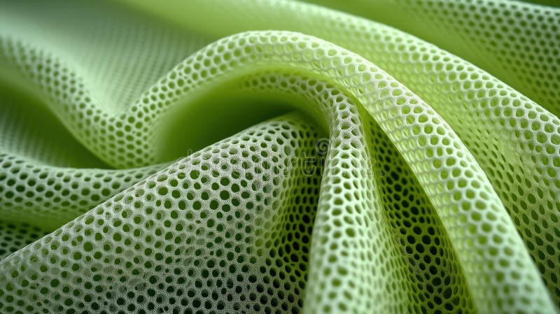 Closeup View of Lightweight Breathable Polyester Mesh Fabric. Honeycomb ...