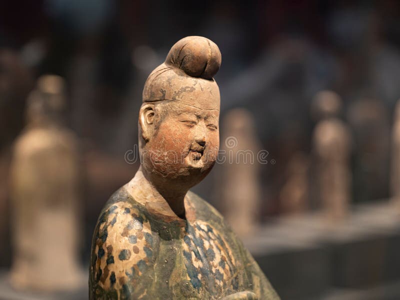Closeup View of a Man Figure from Tang Dynasty Stock Photo - Image of ...