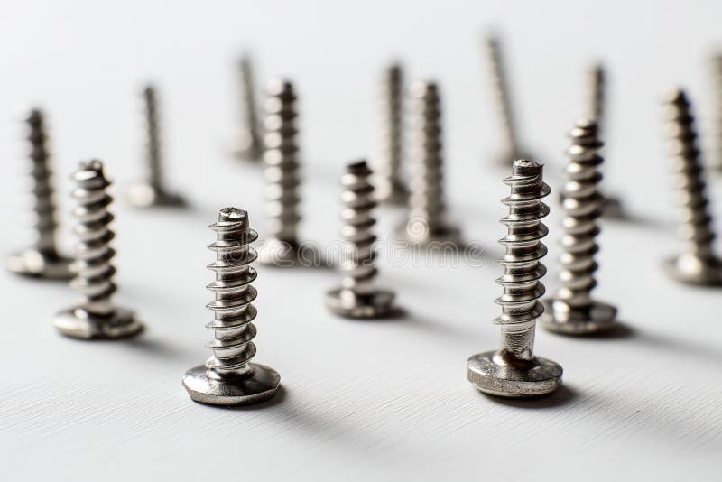 Closeup View of Metal Fasteners Stock Illustration - Illustration of ...