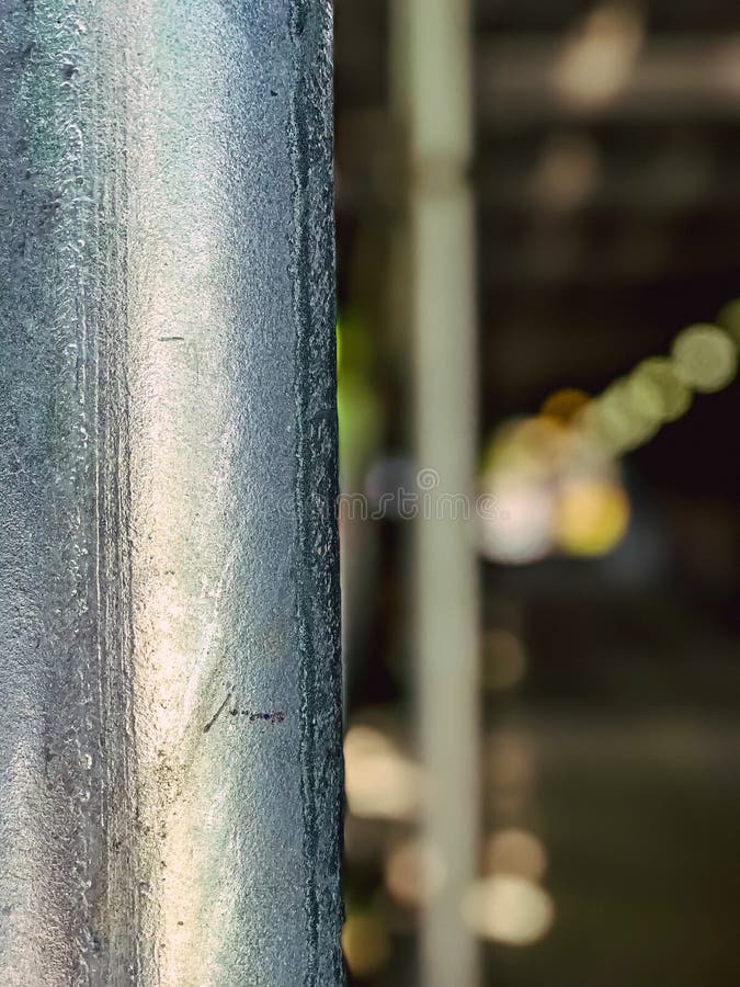 Closeup View of a Metal Iron Pole. Stock Photo - Image of view, chrome ...