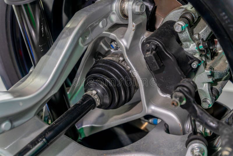 Closeup View of Modern Automobile Vehicle Engine and Spare Parts Stock ...