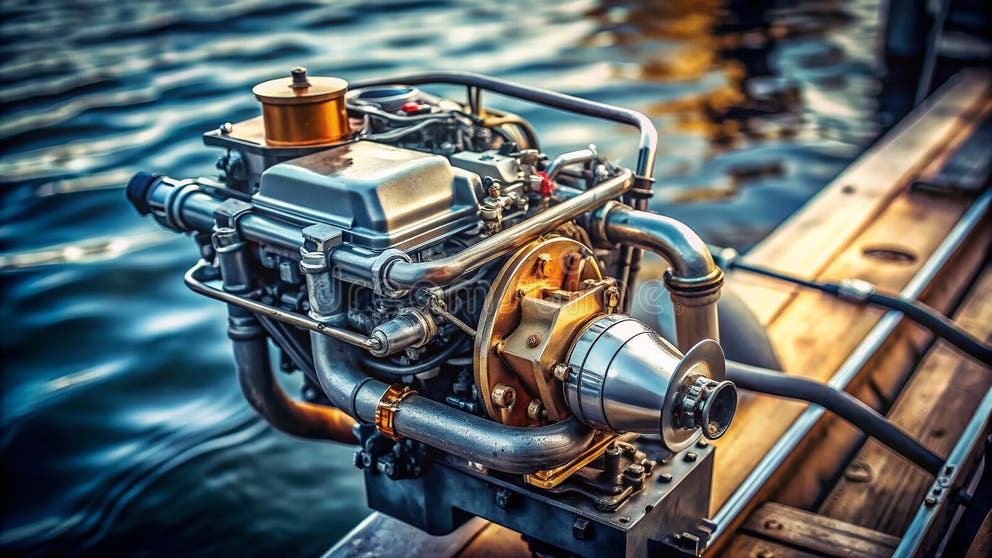 Minimalist Boat Diesel Engine Stock Illustrations – 2 Minimalist Boat ...