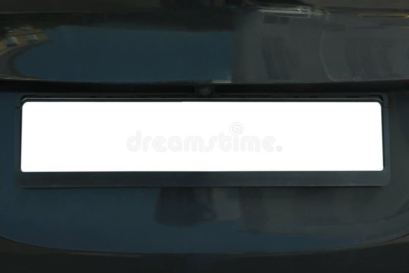 Closeup View of Modern Car with License Plate Stock Photo - Image of ...