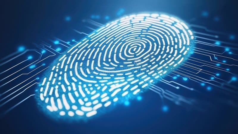 Intricate Fingerprint Patterns, a Detailed Closeup of Unique Finger Ridges and Security ...