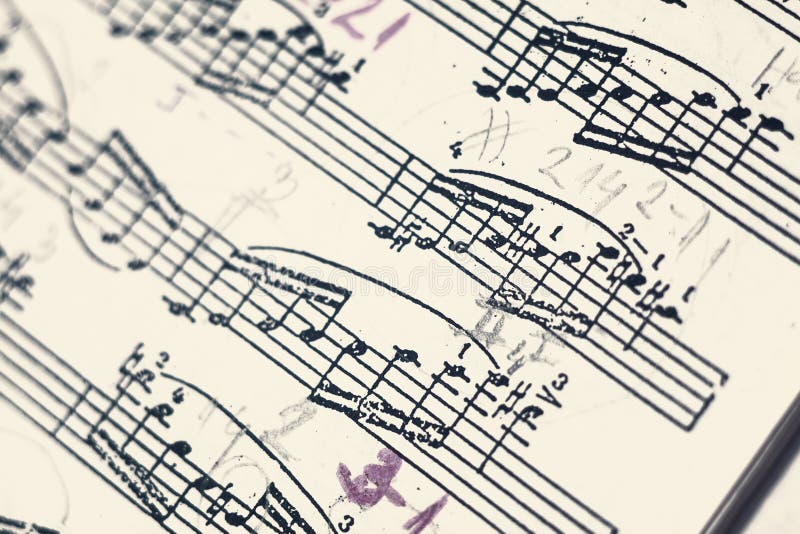 Musical Sheets Details stock photo. Image of symbol - 106766264