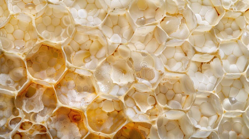 Closeup View of Natural Honeycomb Structure Stock Illustration ...