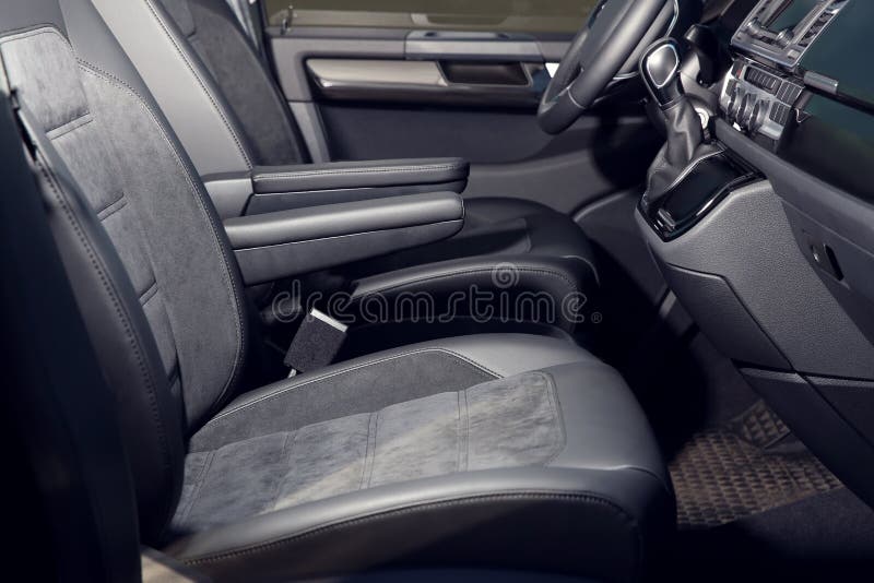 Closeup View of New Car Inside Stock Photo - Image of speed, computer ...