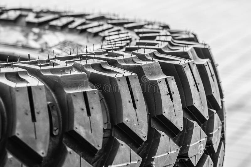 Closeup View of New Mud and Terrain Tire Tread Stock Image - Image of ...
