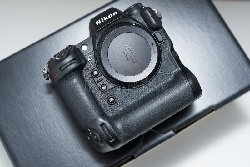 Closeup View of a New NIkon Z9 Flagship Full-frame Mirrorless Camera ... Closeup View of a New NIkon Z9 Flagship Full-frame Mirrorless Camera ...