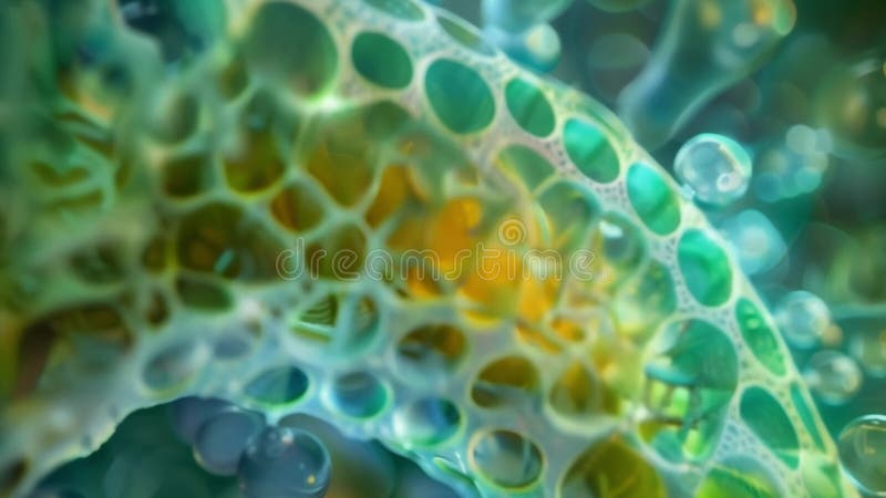 A Closeup View of a Pollen Grain Split Open Revealing Its Inner ...