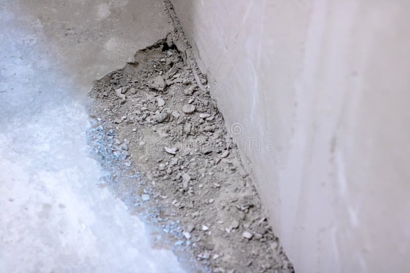 Closeup of a Concrete Surface with Small Rocks Scattered Stock Image ...