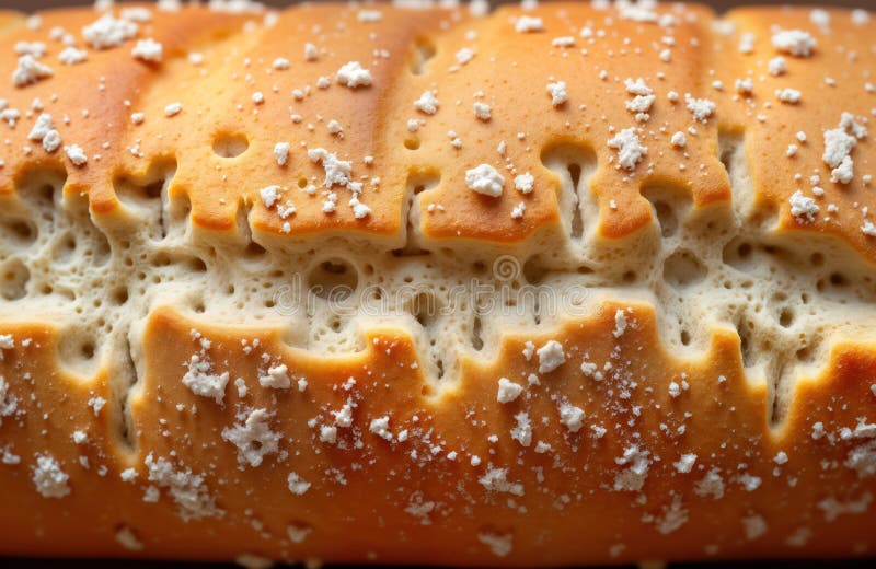 Closeup View of Rye Bread Crust Surface. Texture Shows Pattern of Small ...