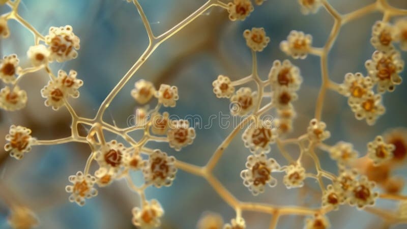 A Closeup View of a Single Conidium Showing Its Spherical Shape and the ...