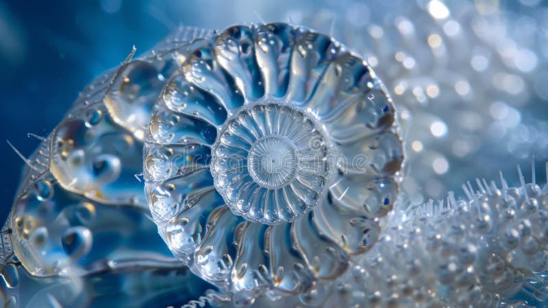A Closeup View of a Single Diatom Shell Resembling a Delicate and ...