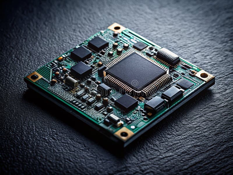 Closeup View of a Sophisticated Black Electronic Module a Detailed Look ...