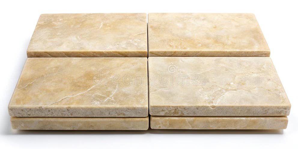 Closeup View of Stacked Weathered Beige Rectangular Tiles a Timeless ...