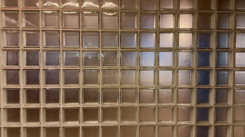 Stylish Textured Glass Block Wall Featuring a Subtle yet Striking Grid ...