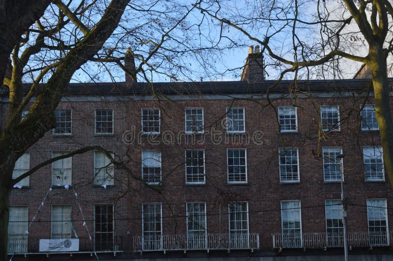 Closeup View of a Traditional Irish Building Facade Stock Image - Image ...