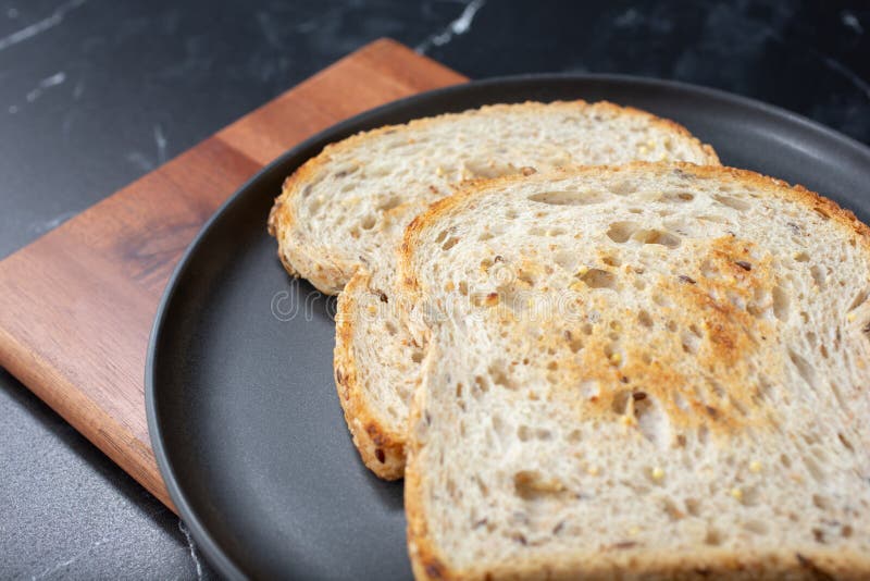 Wheat Bread, Slice, Toast, Plate Stock Image - Image of product, gluten ...