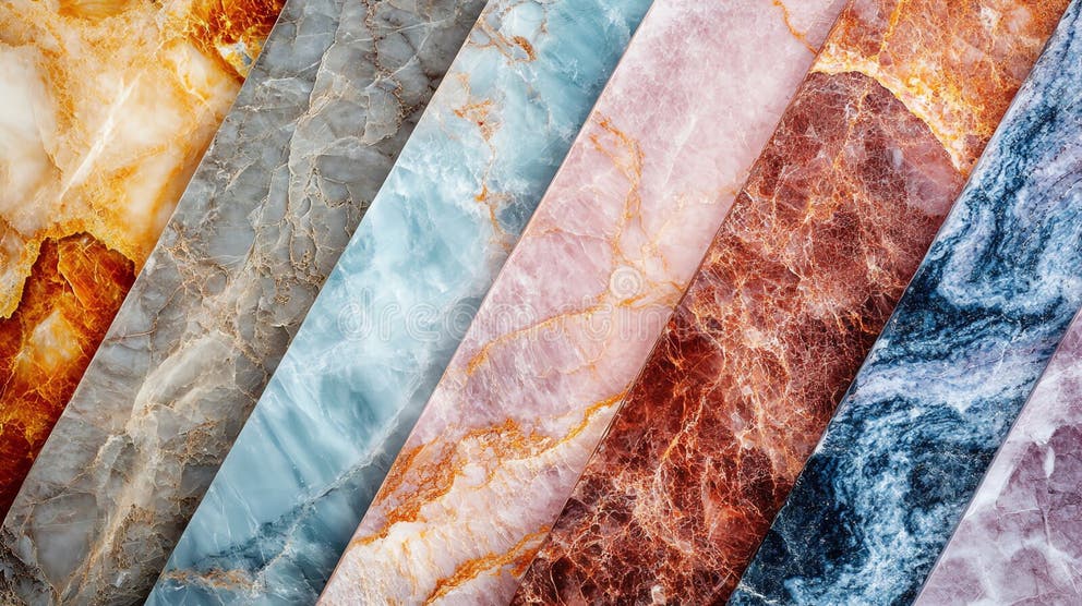 Stunning Marble Slabs: Colorful Stone Textures Stock Illustration ...