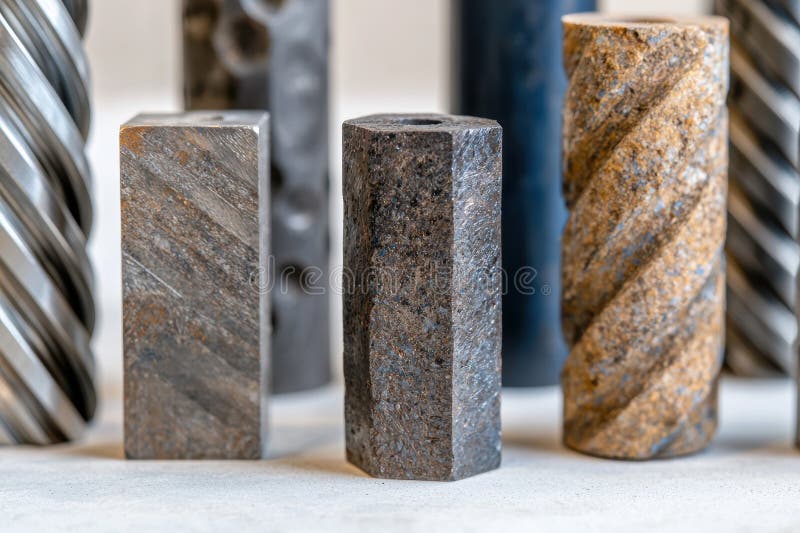 Closeup View of Various Granite Stone Samples Stock Illustration ...