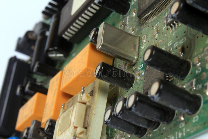 Very Old Circuit Board stock image. Image of capacitor - 112456445