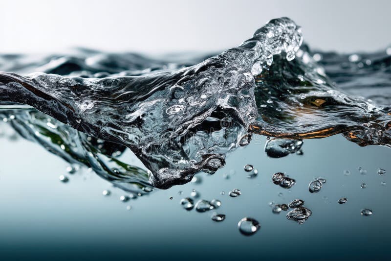 Closeup View of a Wave with Bubbles on Its Surface Stock Photo - Image ...