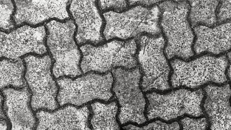 Closeup View of Wavy Square Concrete Pavements Background with ...