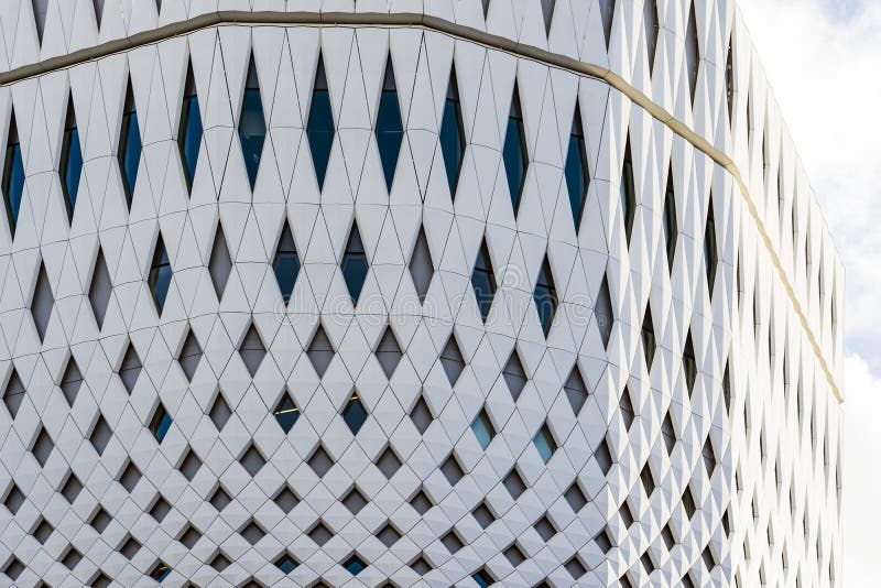Closeup View of White Panels and Parametric Facade Editorial Stock ...