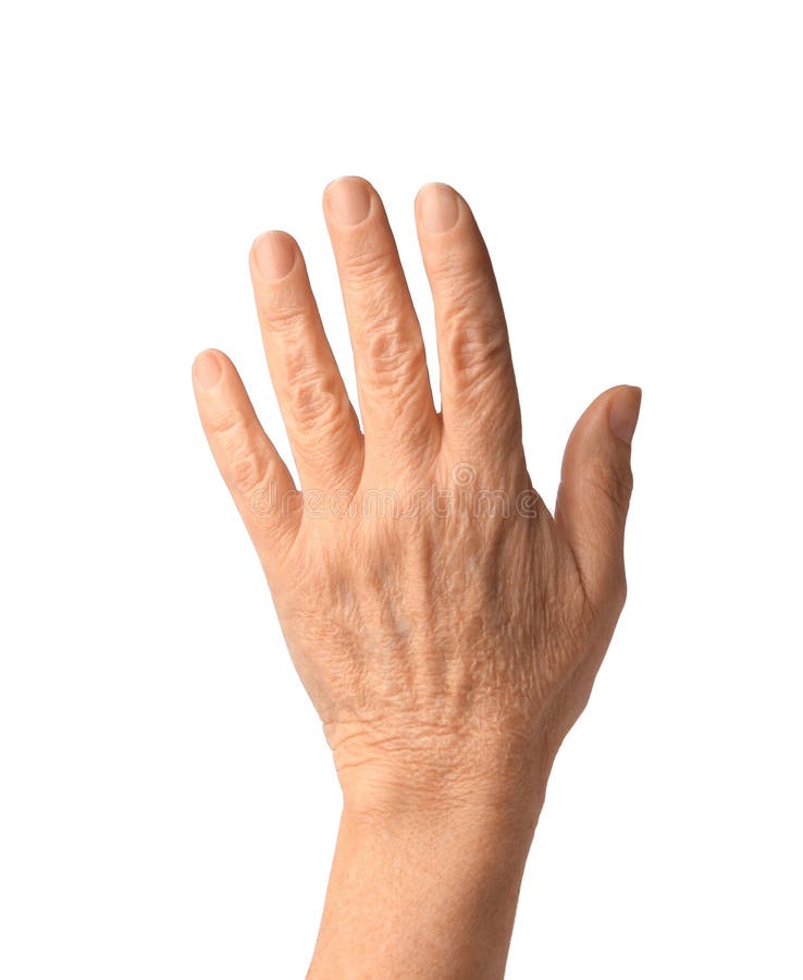 Closeup View of Woman S Hand with Aging Skin Stock Image - Image of ...