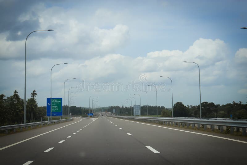 Closeup Views Hight Level Road Stock Photo - Image of blue, cool: 258902410