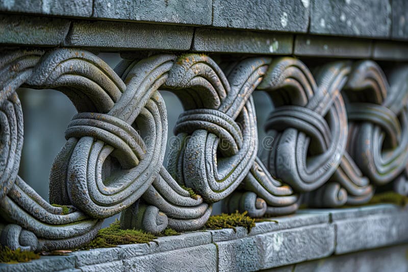 Closeup of Viking Sculpture Designs on the Side Panels, Showcasing ...