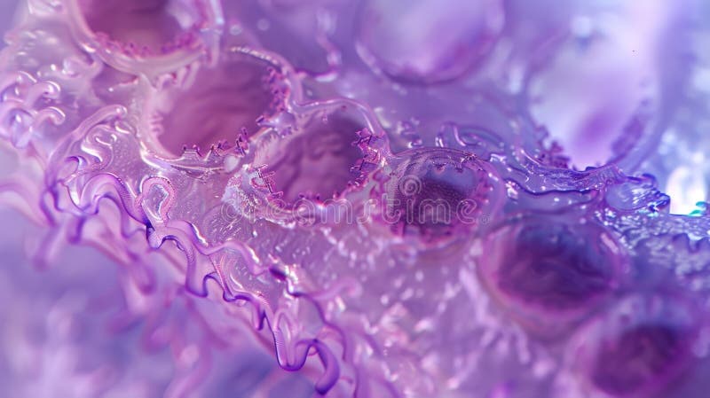 Closeup of Villi Under Microscope Revealing the Numerous Microvilli on ...