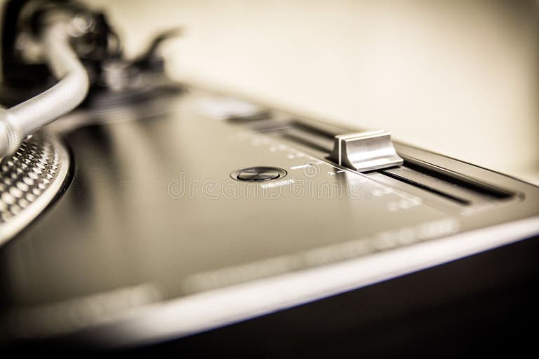 Closeup of a Vinyl Player Pitch Controller Stock Image - Image of macro ...