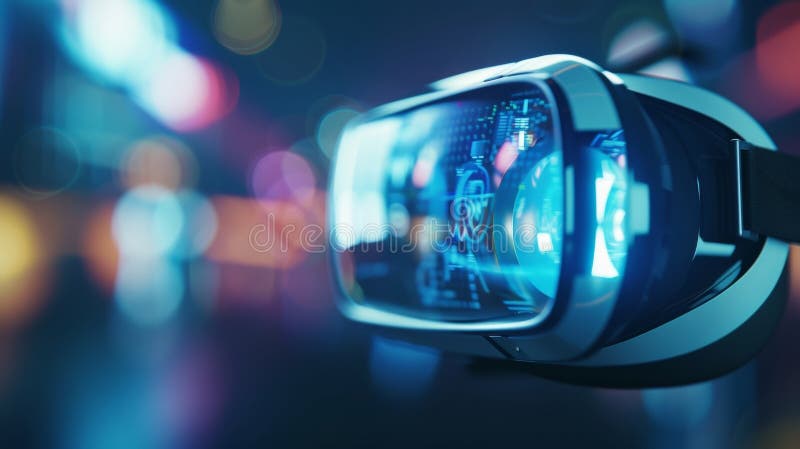 A Closeup of a Virtual Reality Headset Used for Immersive Engineering ...