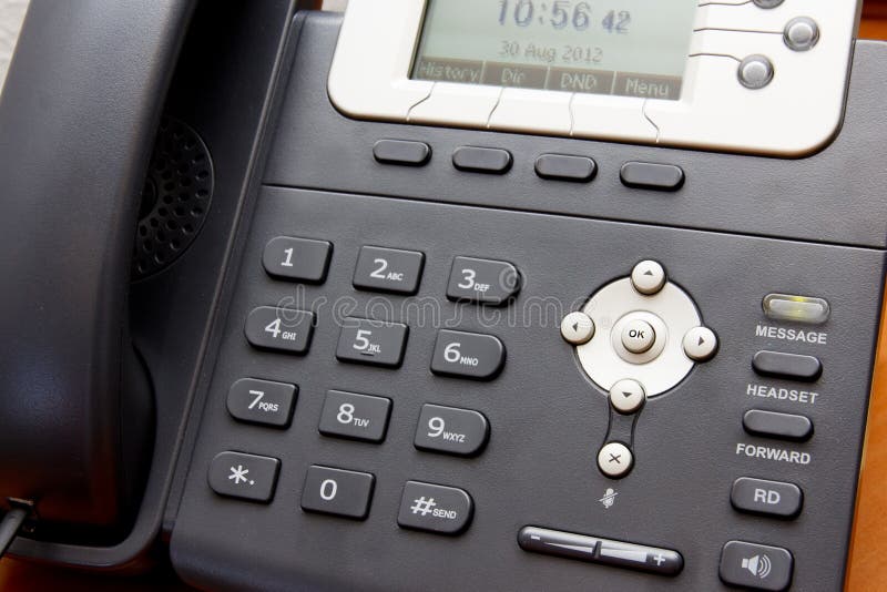 Closeup VoIP Telephone stock image. Image of telephone - 26371755