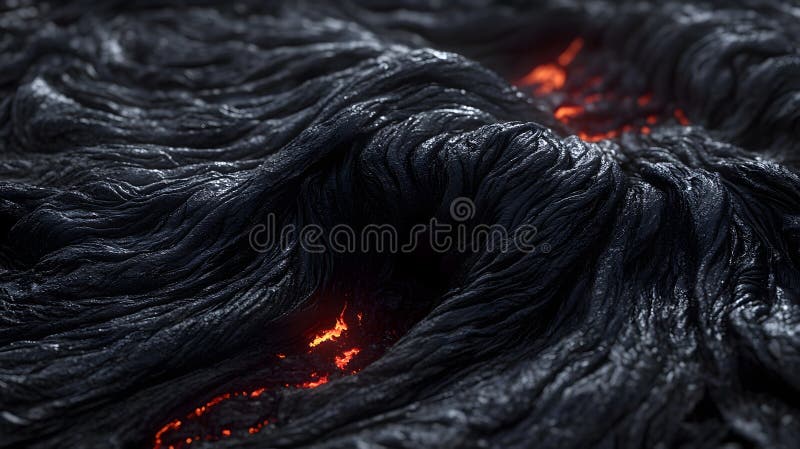 Closeup Volcanic Lava Flow Texture Dark Royalty Free Image Stock ...