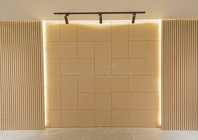 Closeup of Wall Cladding with Lighting Stock Image - Image of lighting ...