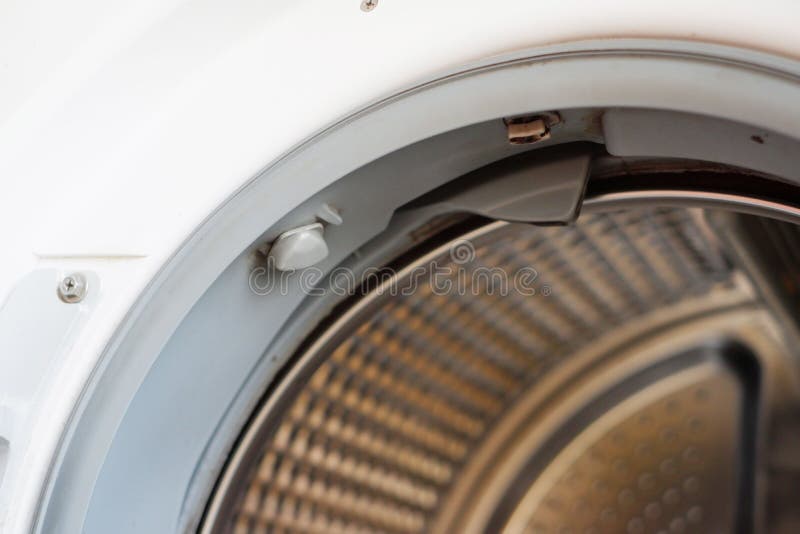 Closeup of a Washing Machine Detail Stock Image - Image of white ...