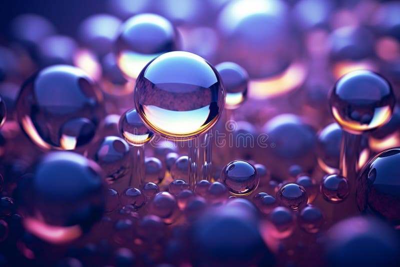 Closeup Water Drop in Science Style with Generative AI Stock ...