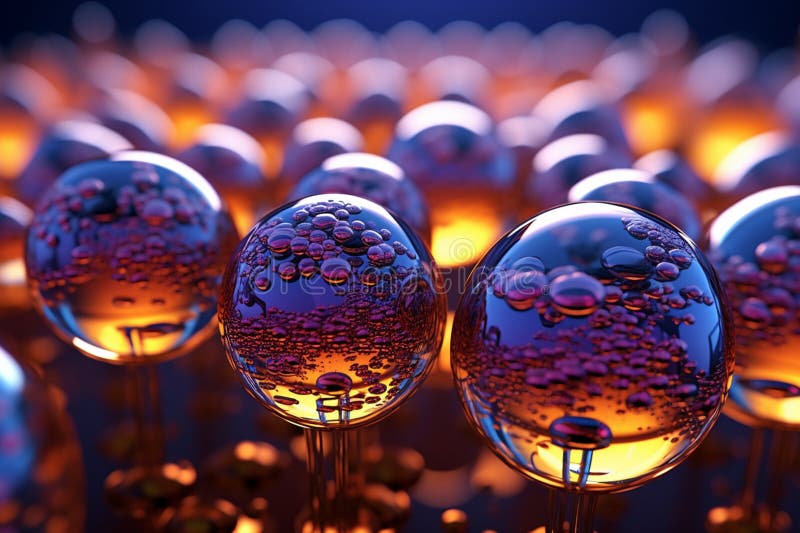 Closeup Water Drop in Science Style with Generative AI Stock ...