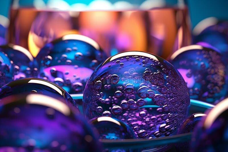 Closeup Water Drop in Science Style with Generative AI Stock ...