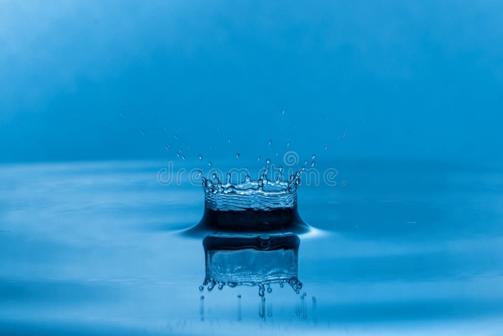 Closeup of Water Drop Splash Under the Lights - Perfect for Wallpapers ...