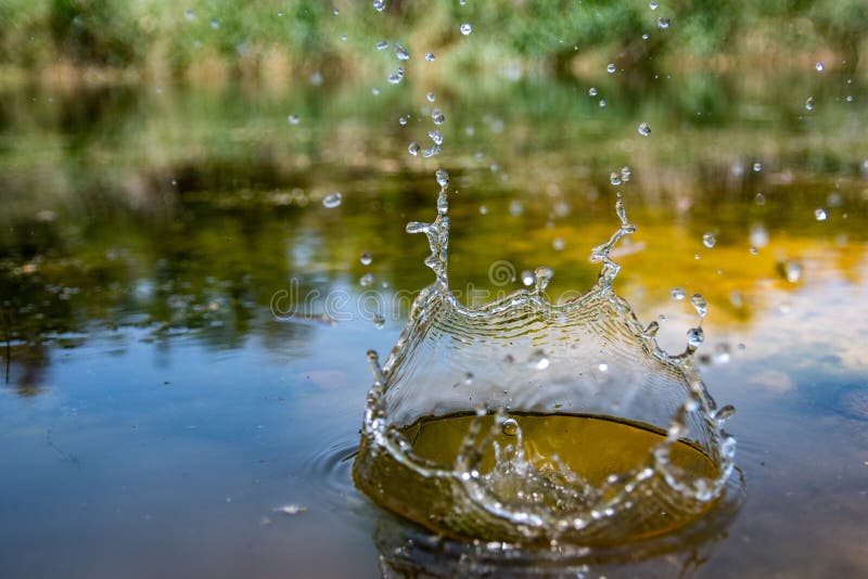 Closeup of a Water Splash in a Lake Stock Photo - Image of background ...